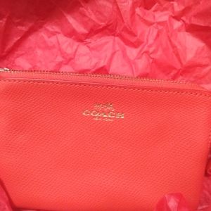 Coach | Bags | Nwot Coach Leather Watermelon Wristlet | Poshmark
